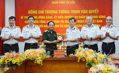Thượng tướng Trịnh Văn Quyết làm việc với Ban Thường vụ Đảng ủy QCSG